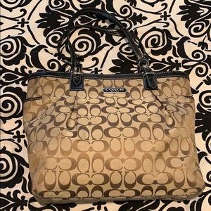 Coach | Bags | Coach Tote Handbag With Classic Logo | Poshmark